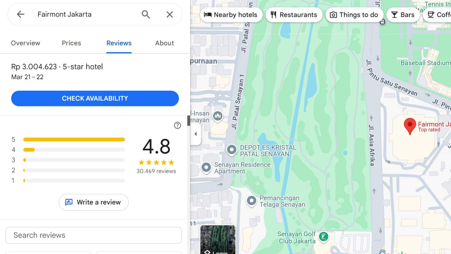 Viral Hilangnya Review Buruk Buat Hotel Fairmont Buntut RUU TNI di ...